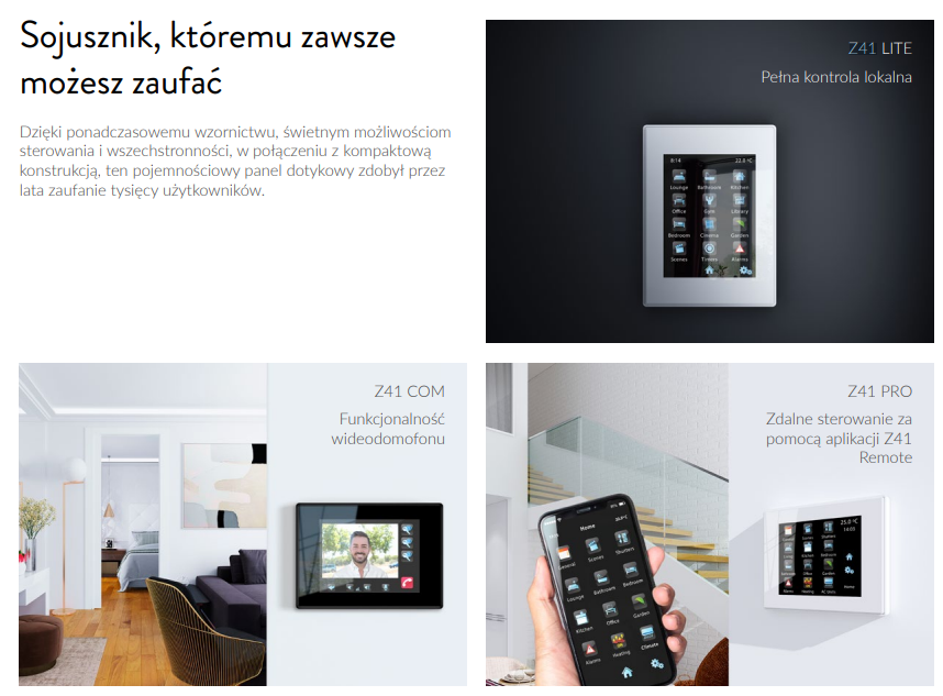 Aplikacja Z41 Remote dla paneli Z41 Zennio